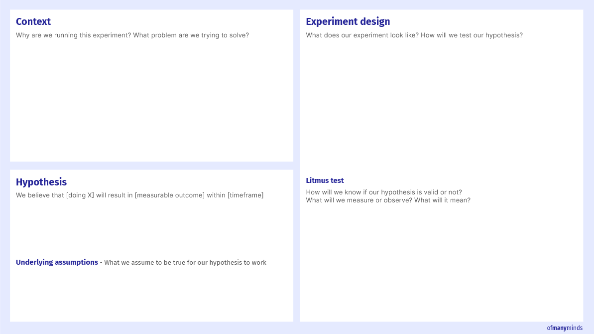 Template: Experiment Canvas